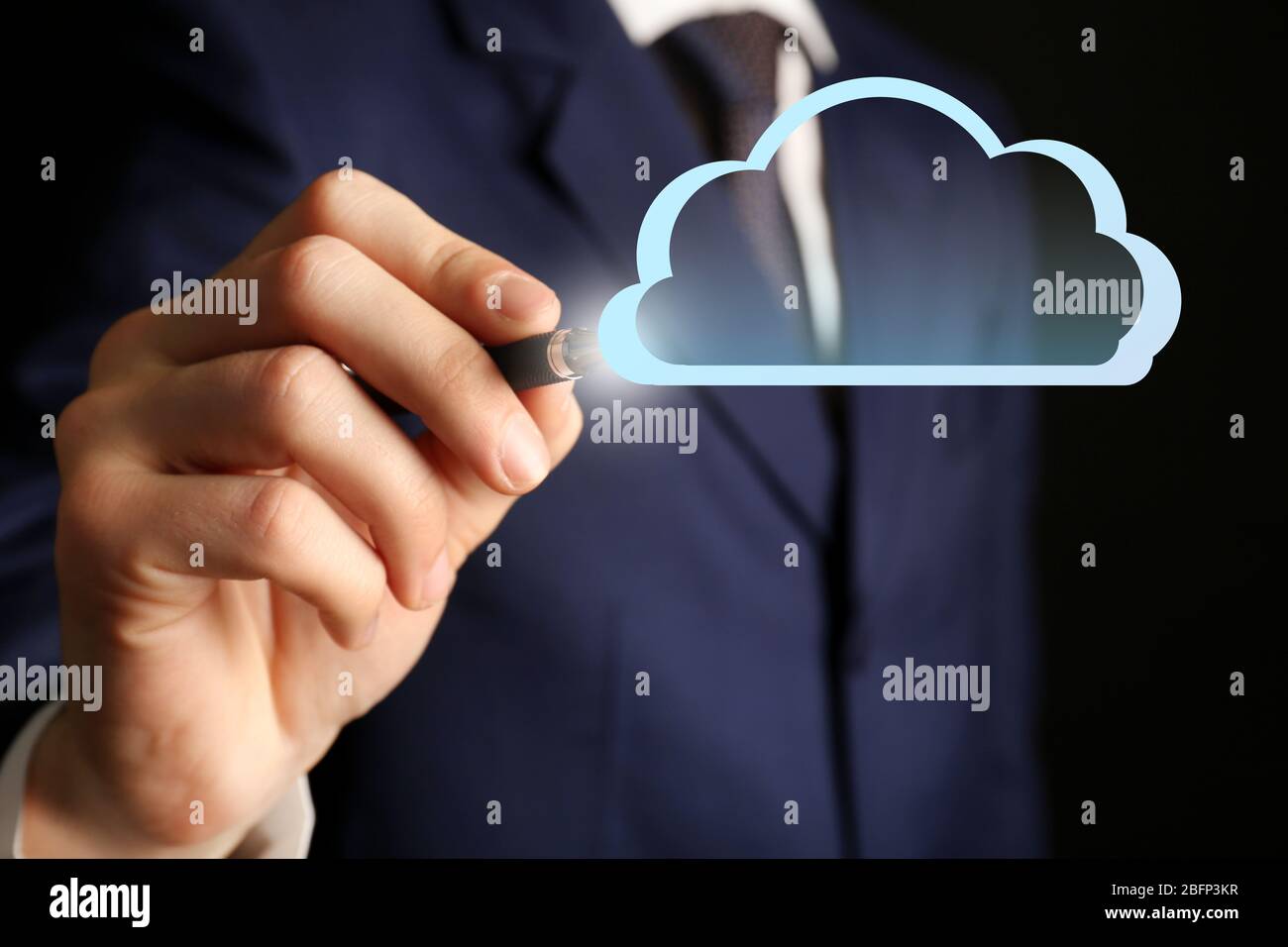 Cloud virtual screen. Cloud storage concept Stock Photo - Alamy