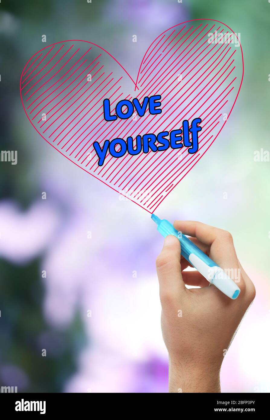 Man hand writing yourself hi-res stock photography and images - Alamy