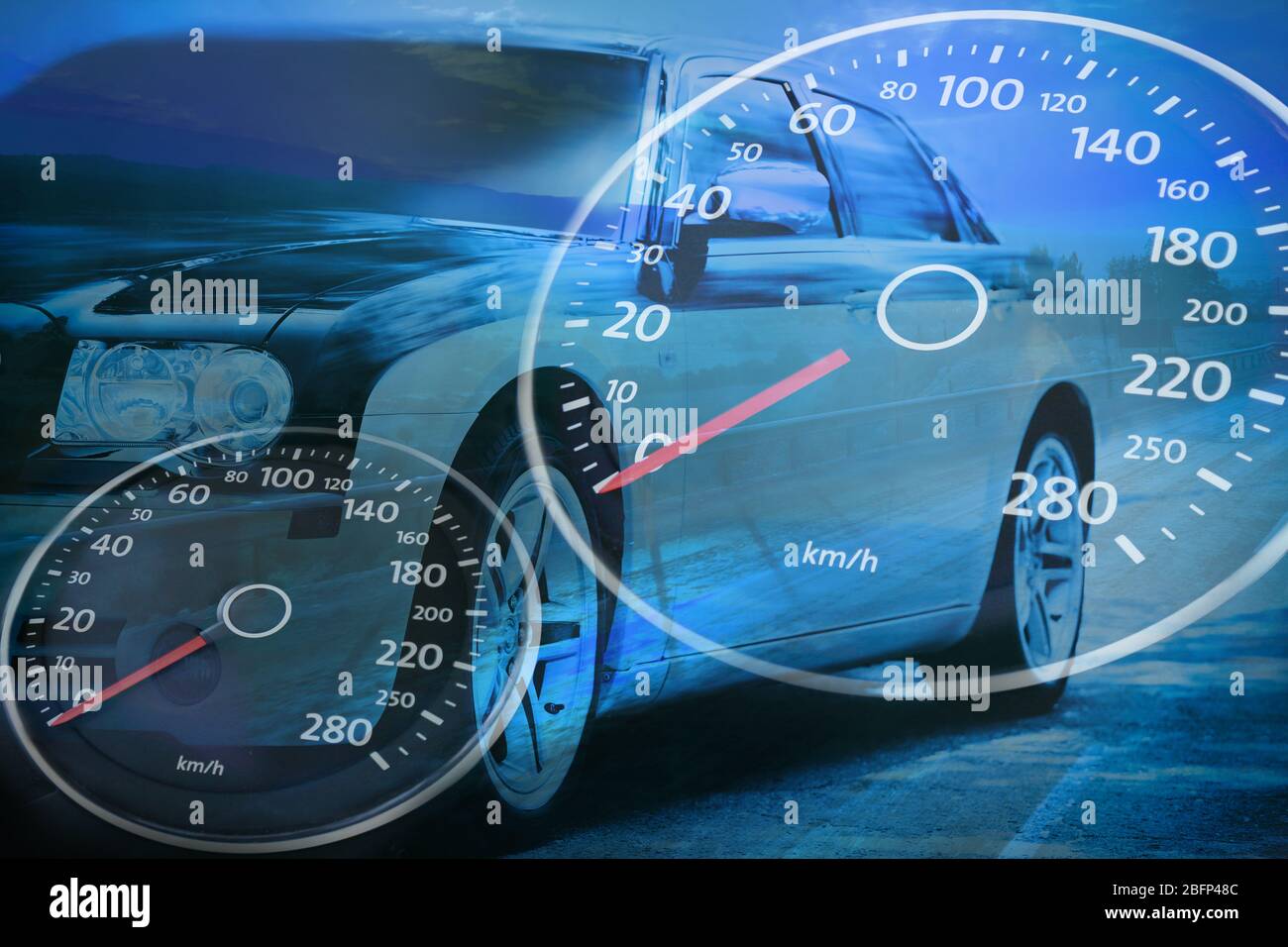 Speedometer on transparent background of car Stock Photo - Alamy