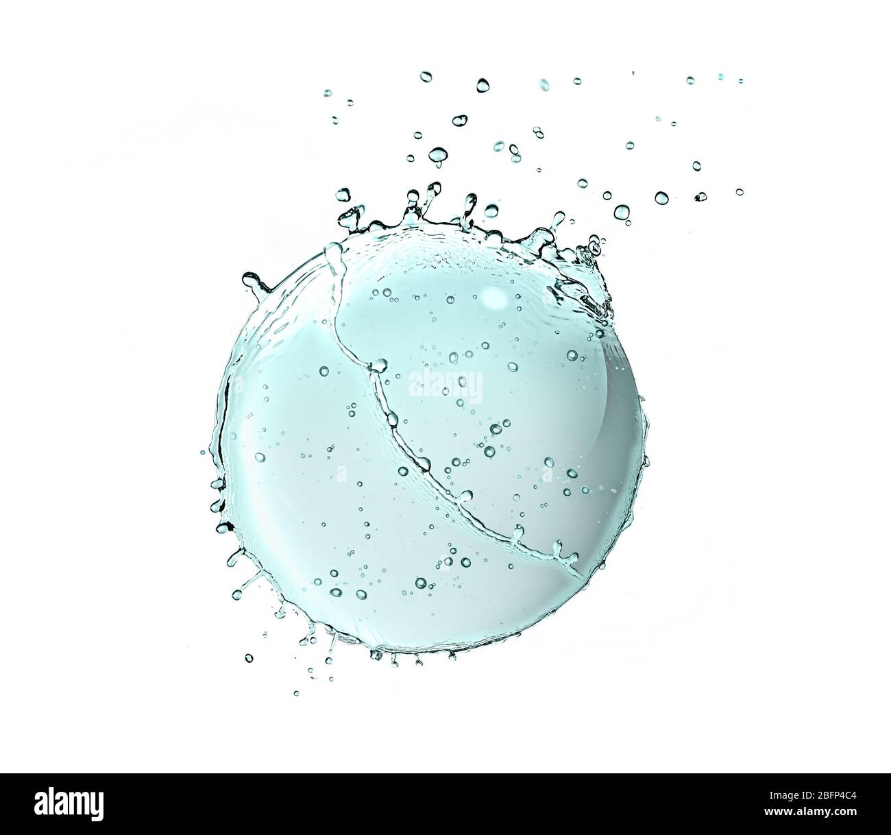 Abstract water ball splash isolated on white Stock Photo - Alamy