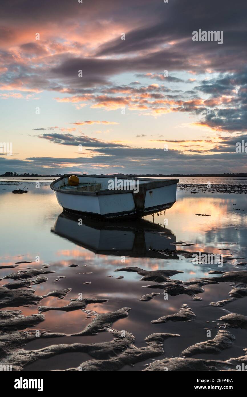 Dusk at The Burrow Rosslare Strand Wexford Ireland Stock Photo - Alamy