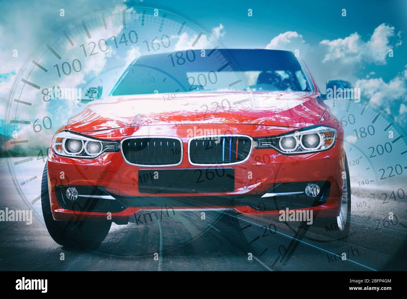 Speedometer on transparent background of car Stock Photo - Alamy