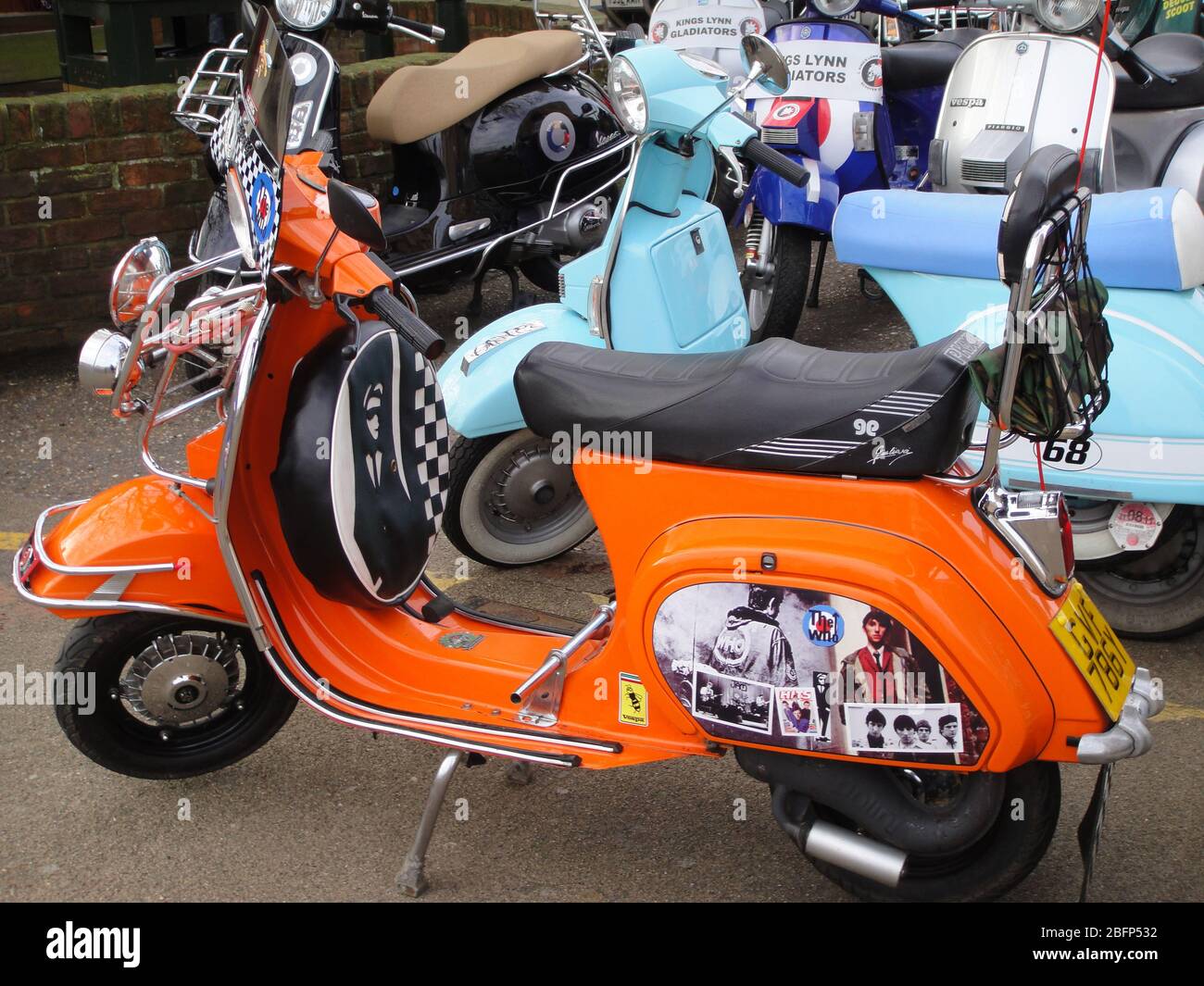 Mod Scooter with mirrors Stock Photo - Alamy
