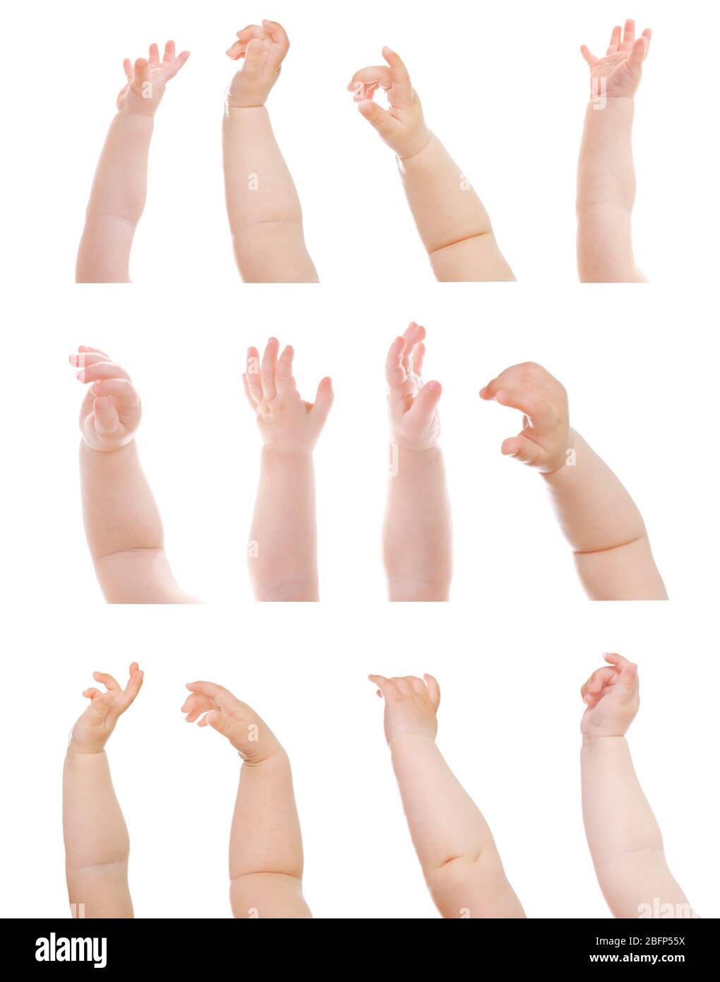 Babies hands isolated on white Stock Photo - Alamy