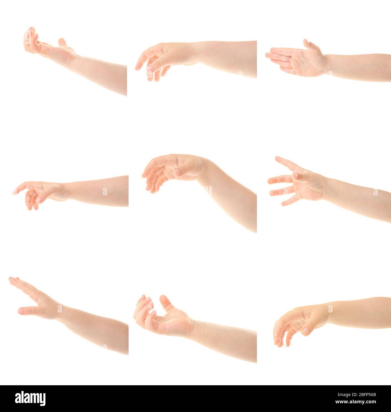 Child's hands gesturing, isolated on white Stock Photo - Alamy
