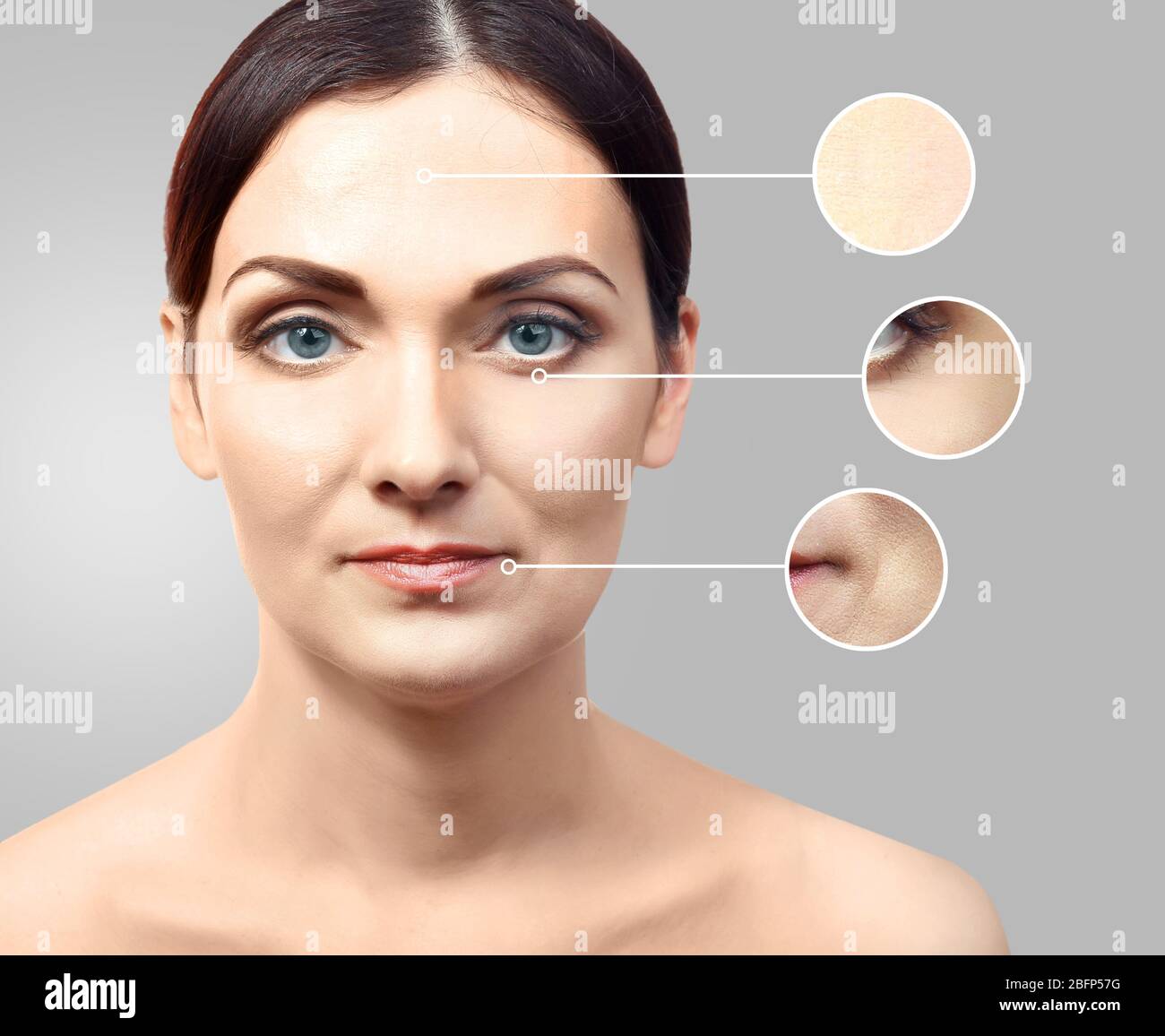 Woman lips close up middle aged hi-res stock photography and images - Alamy
