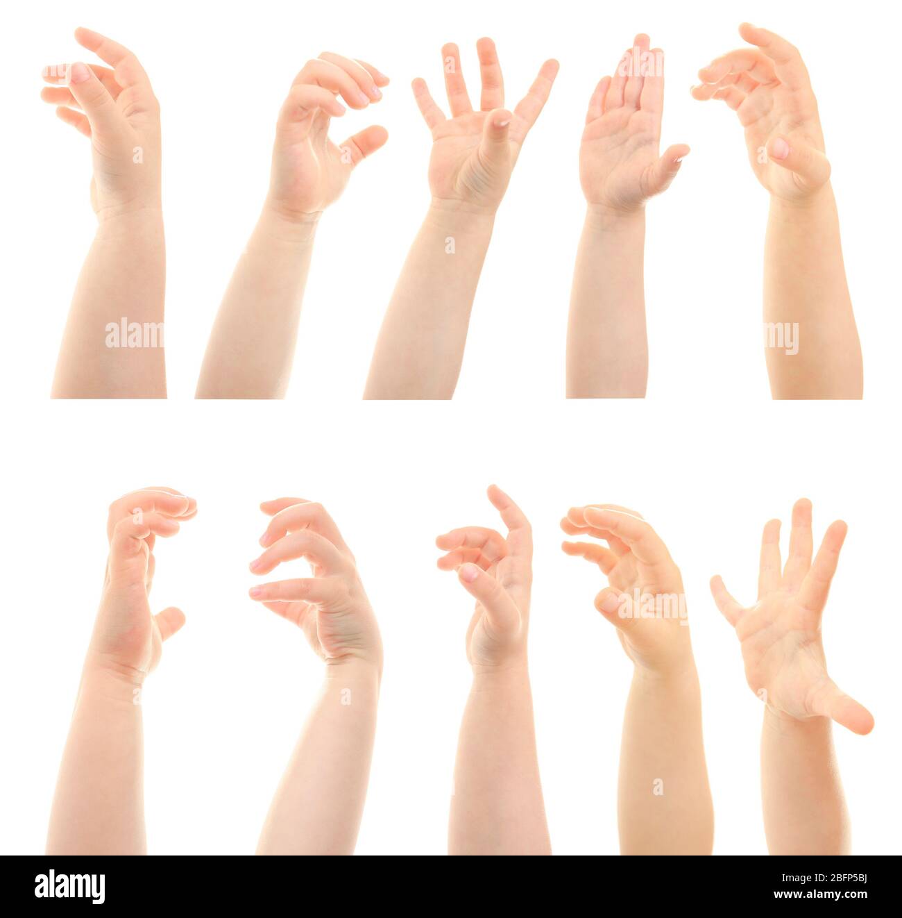Child's hands gesturing, isolated on white Stock Photo - Alamy