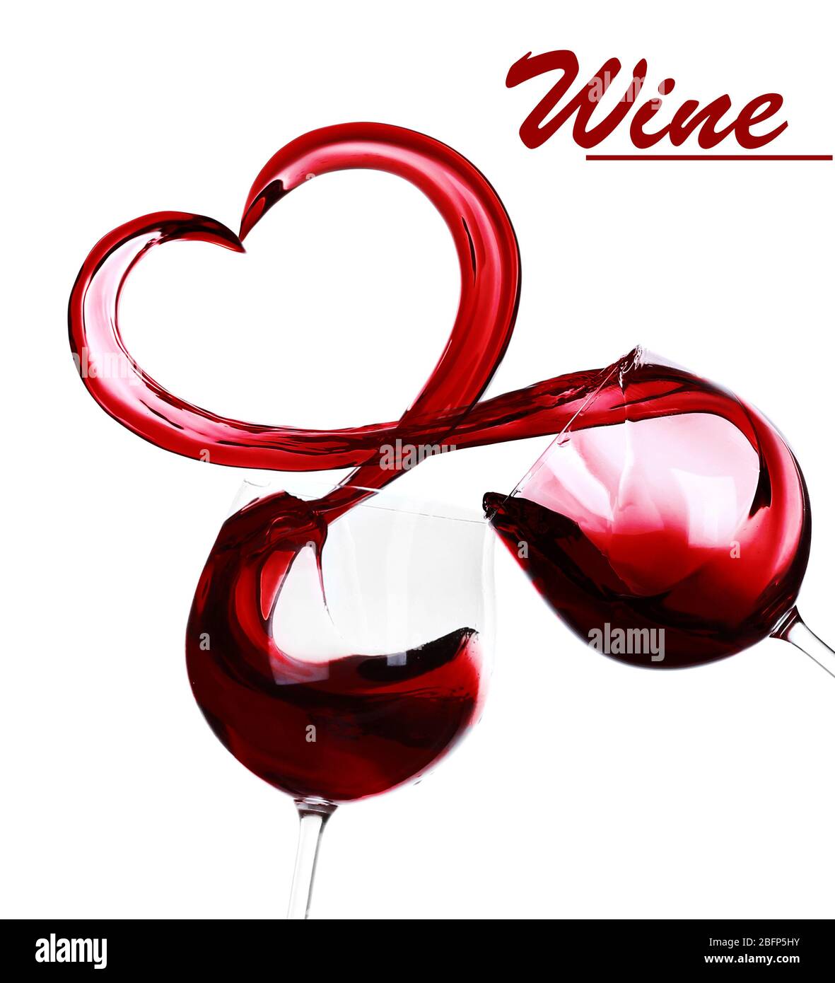 Splash of red wine in a heart shape isolated on white Stock Photo - Alamy