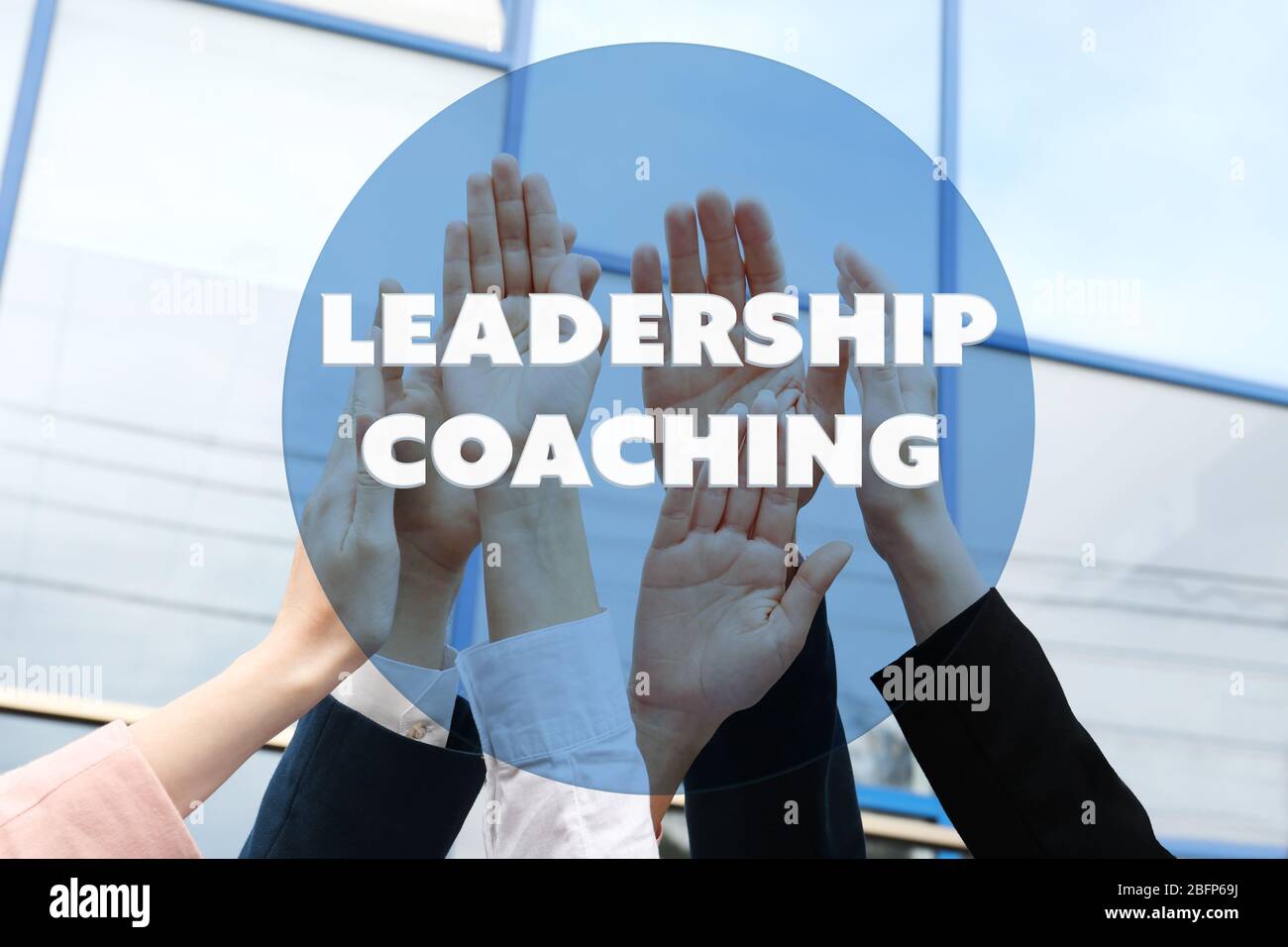 Leadership coaching concept. Business people hands Stock Photo - Alamy