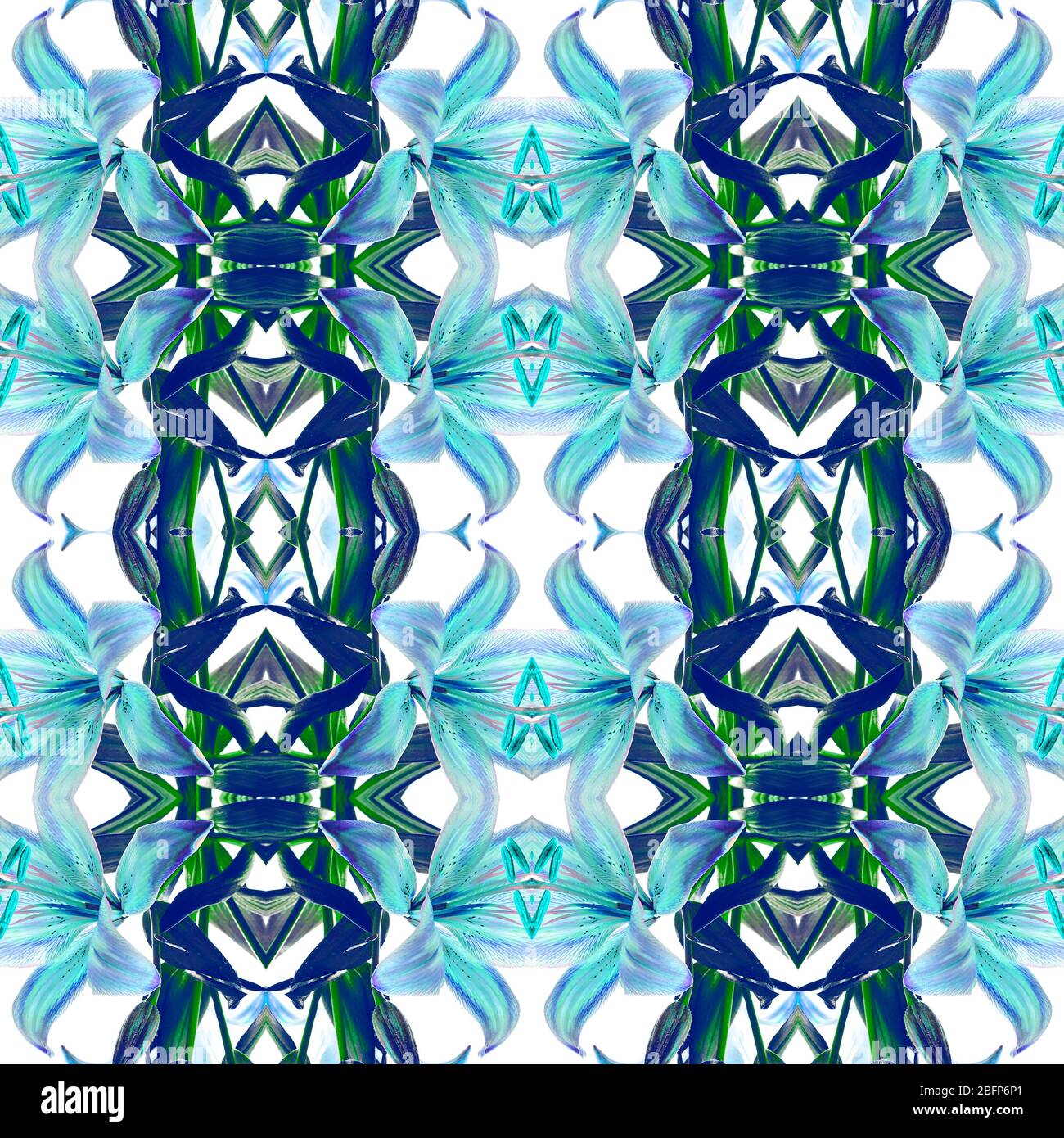 Seamless blue flowers decorative Cut Out Stock Images & Pictures - Alamy