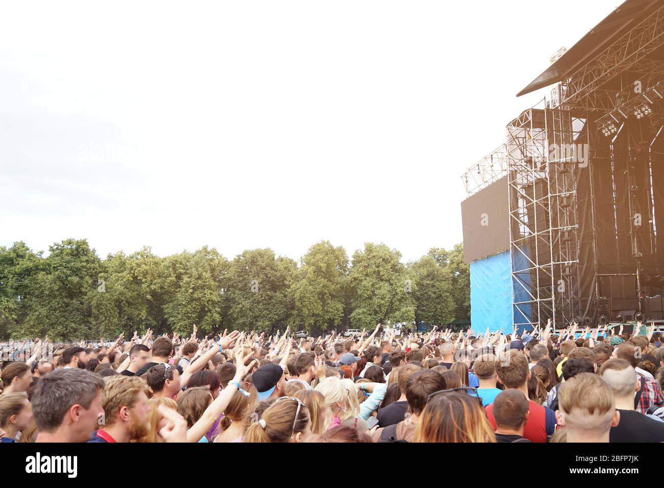 Crowd at a open air concert Stock Photo - Alamy