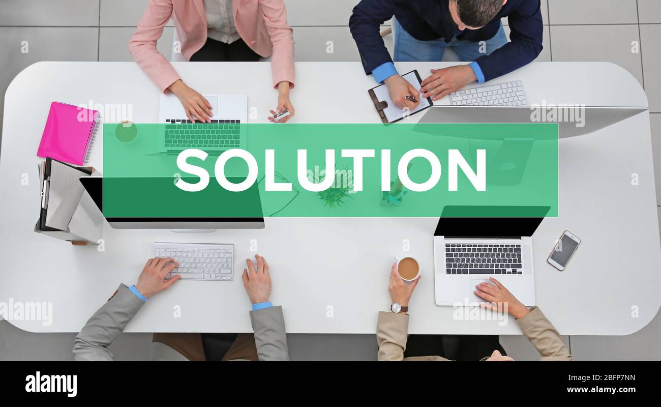 Business training concept. People working at a office Stock Photo - Alamy