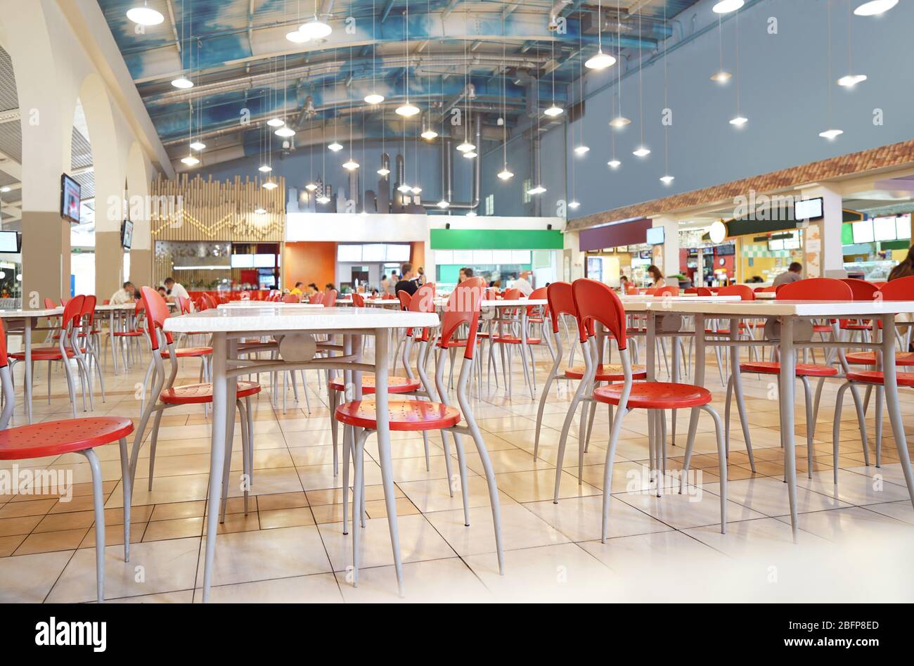 Interior of fast food restaurant Stock Photo - Alamy