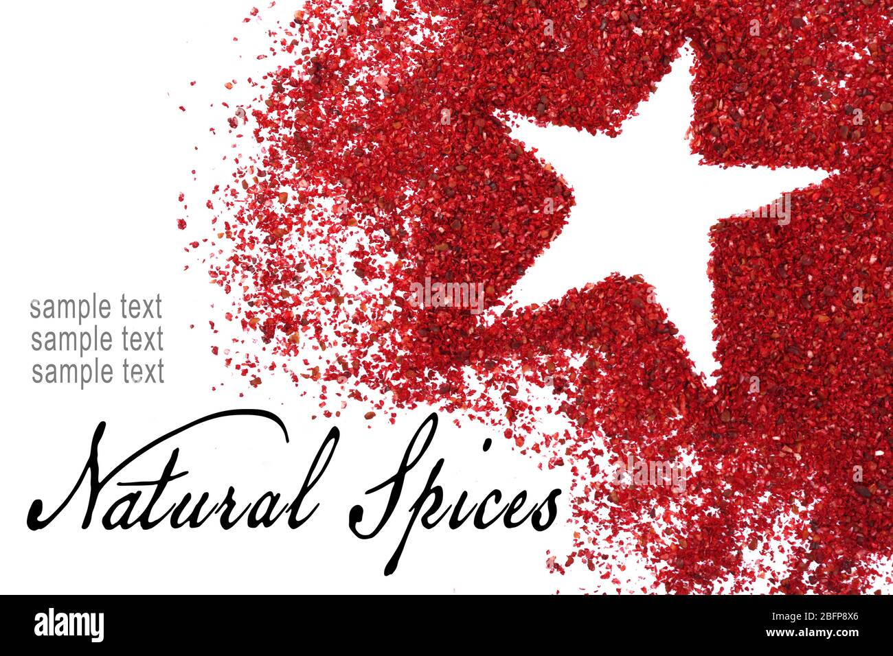 Dried sumac with star silhouette isolated on white Stock Photo - Alamy