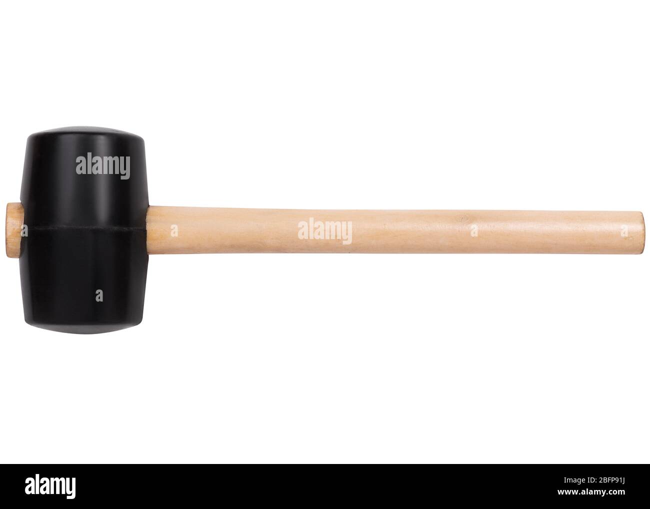 Rubber mallet tile mallet with wooden handle isolated on white ...
