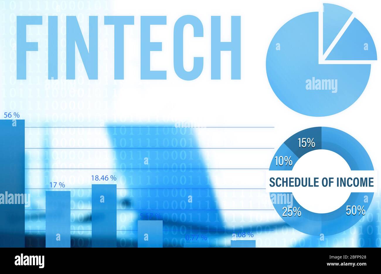 Financial internet technology concept. Graphic and diagram on blurred ...