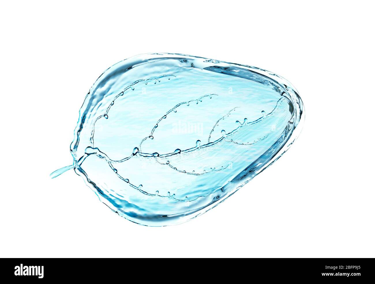 Water pattern of leaf on white background Stock Photo - Alamy