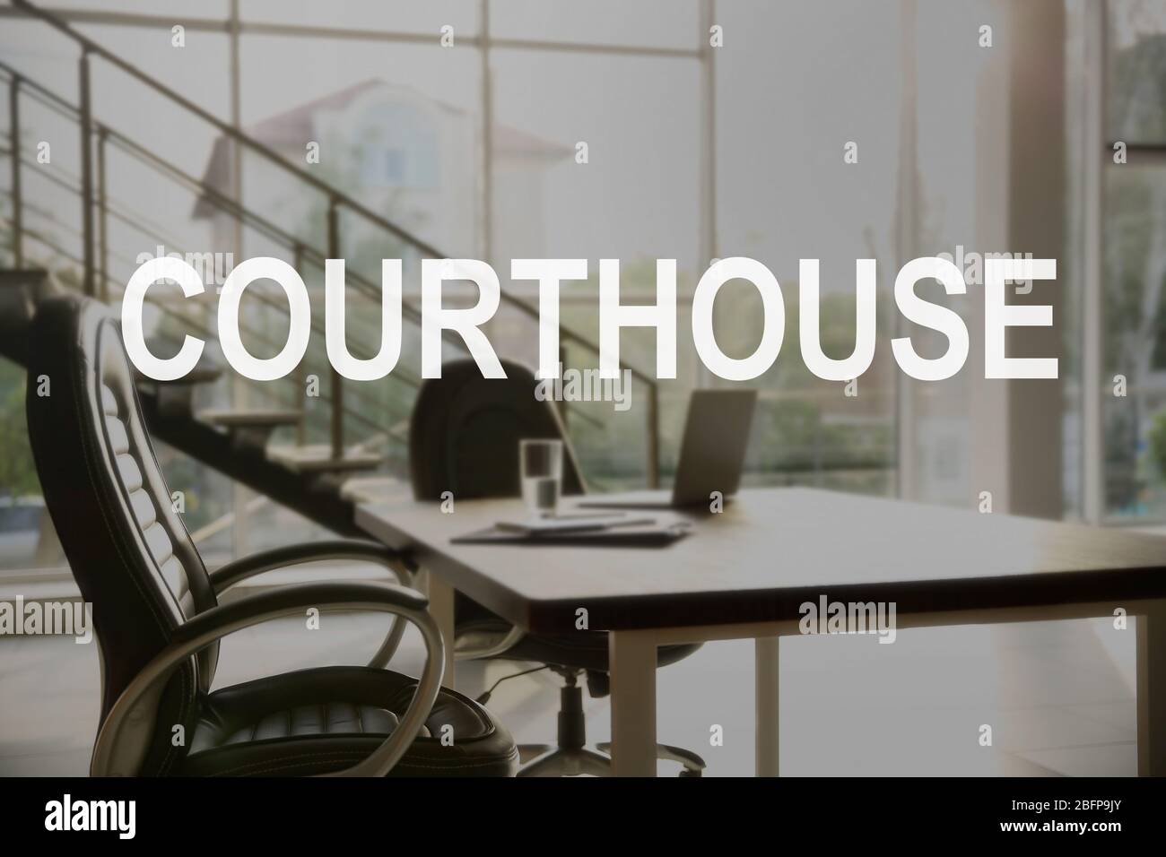 COURTHOUSE. Stylish office interior Stock Photo - Alamy