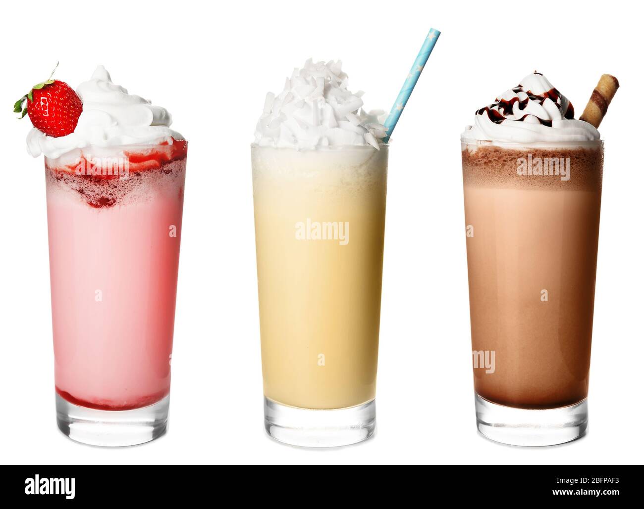 Milkshakes chocolate and vanilla hi-res stock photography and images ...