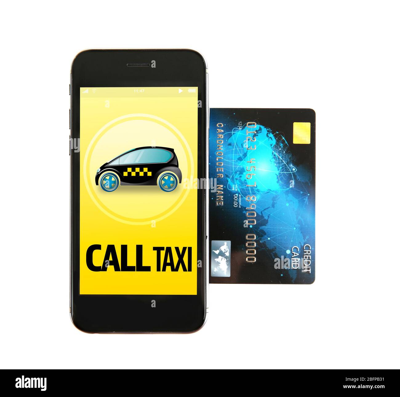 Urban taxi mobile online Cut Out Stock Images & Pictures - Alamy