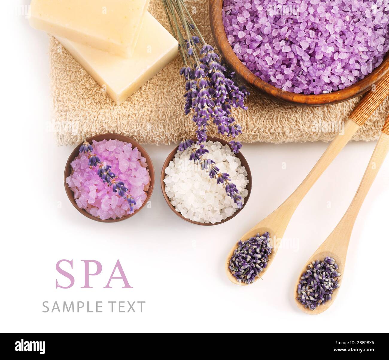 Spa composition and word SPA on white background. Space for text Stock ...