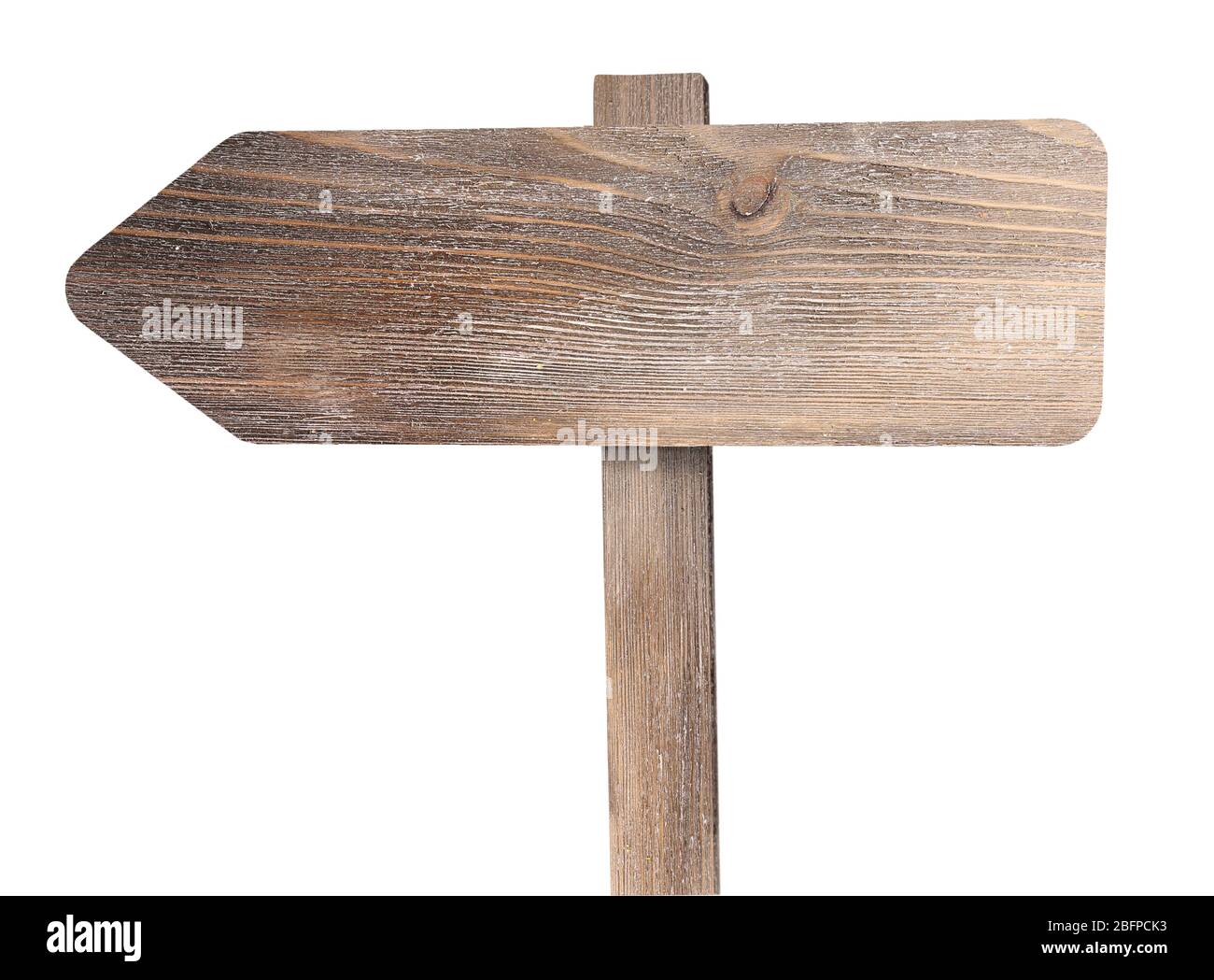 Wooden signboard on white background Stock Photo - Alamy