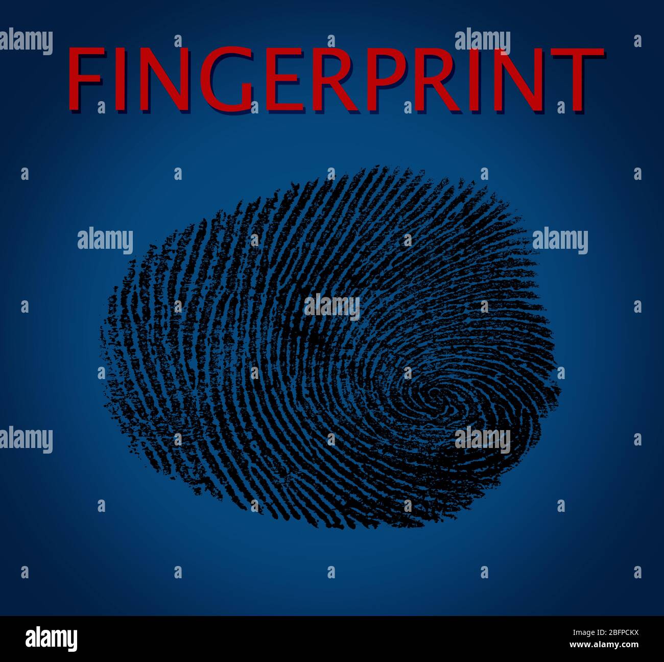 Fingerprint on blue background. Individuality concept Stock Photo - Alamy