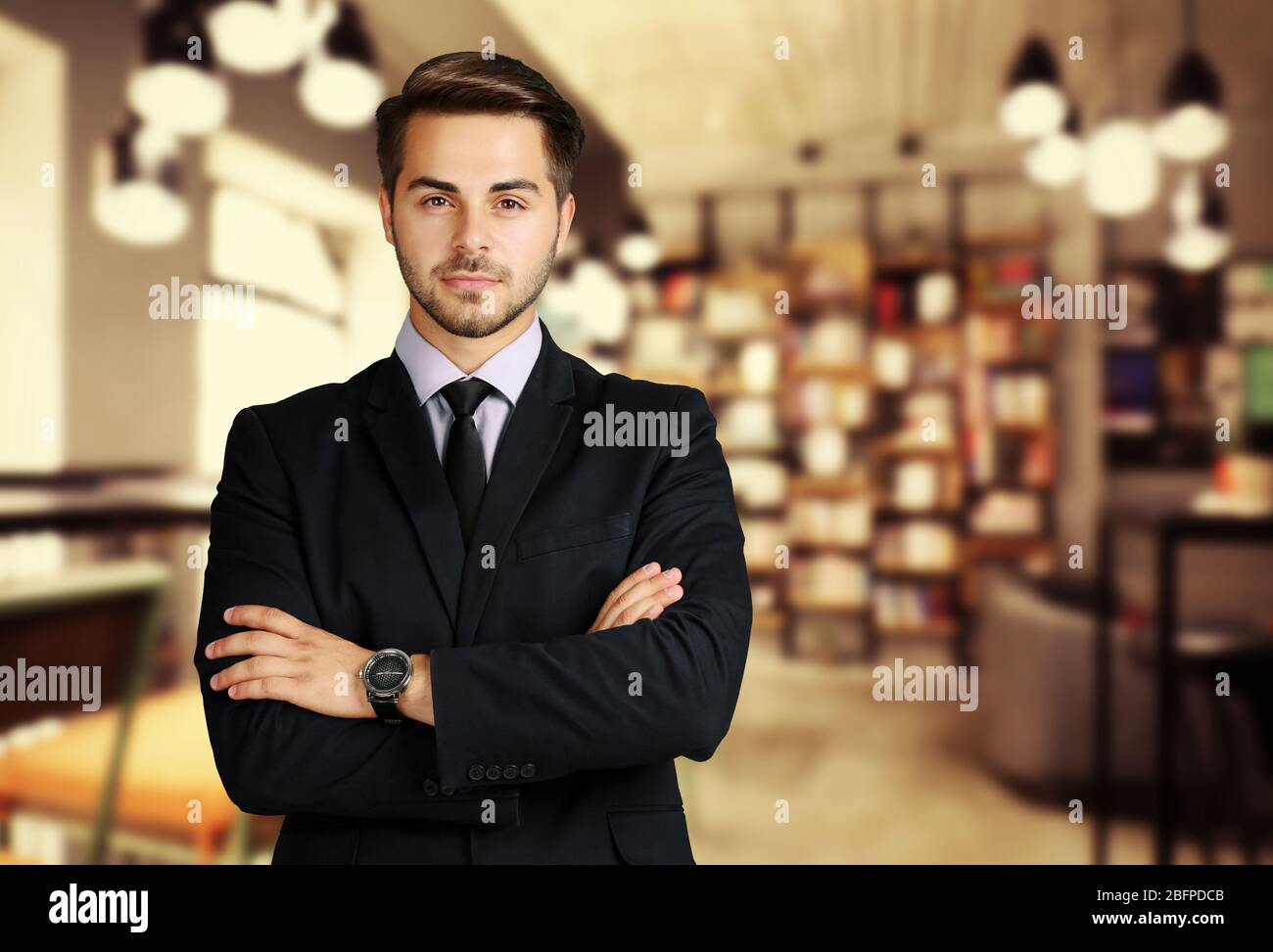 Young male librarian on hi-res stock photography and images - Alamy