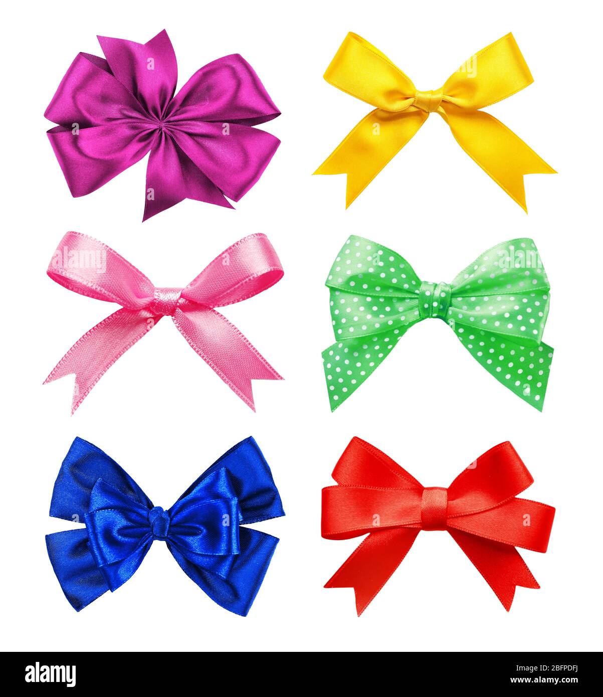 Set isolated colorful bows hi-res stock photography and images - Alamy