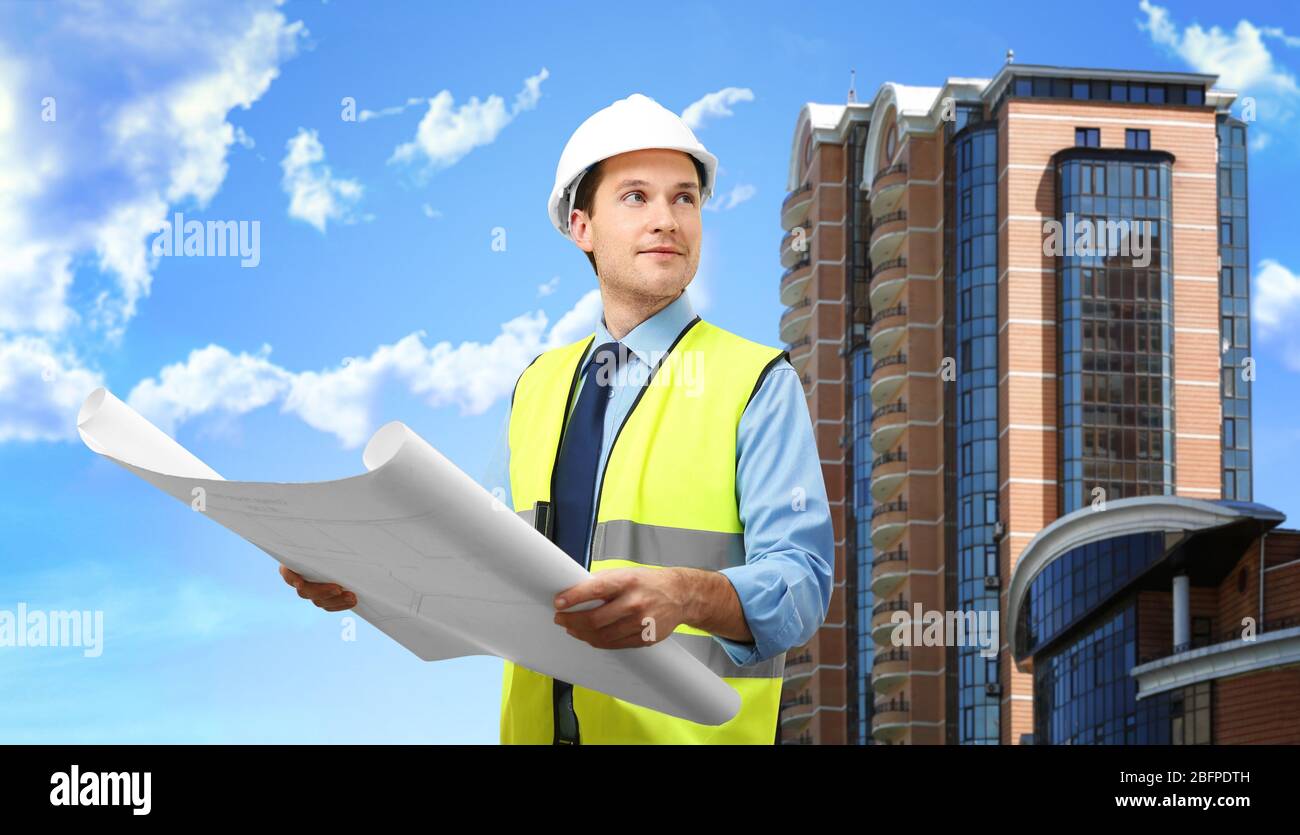 Engineering drawing skyscraper hi-res stock photography and images - Alamy