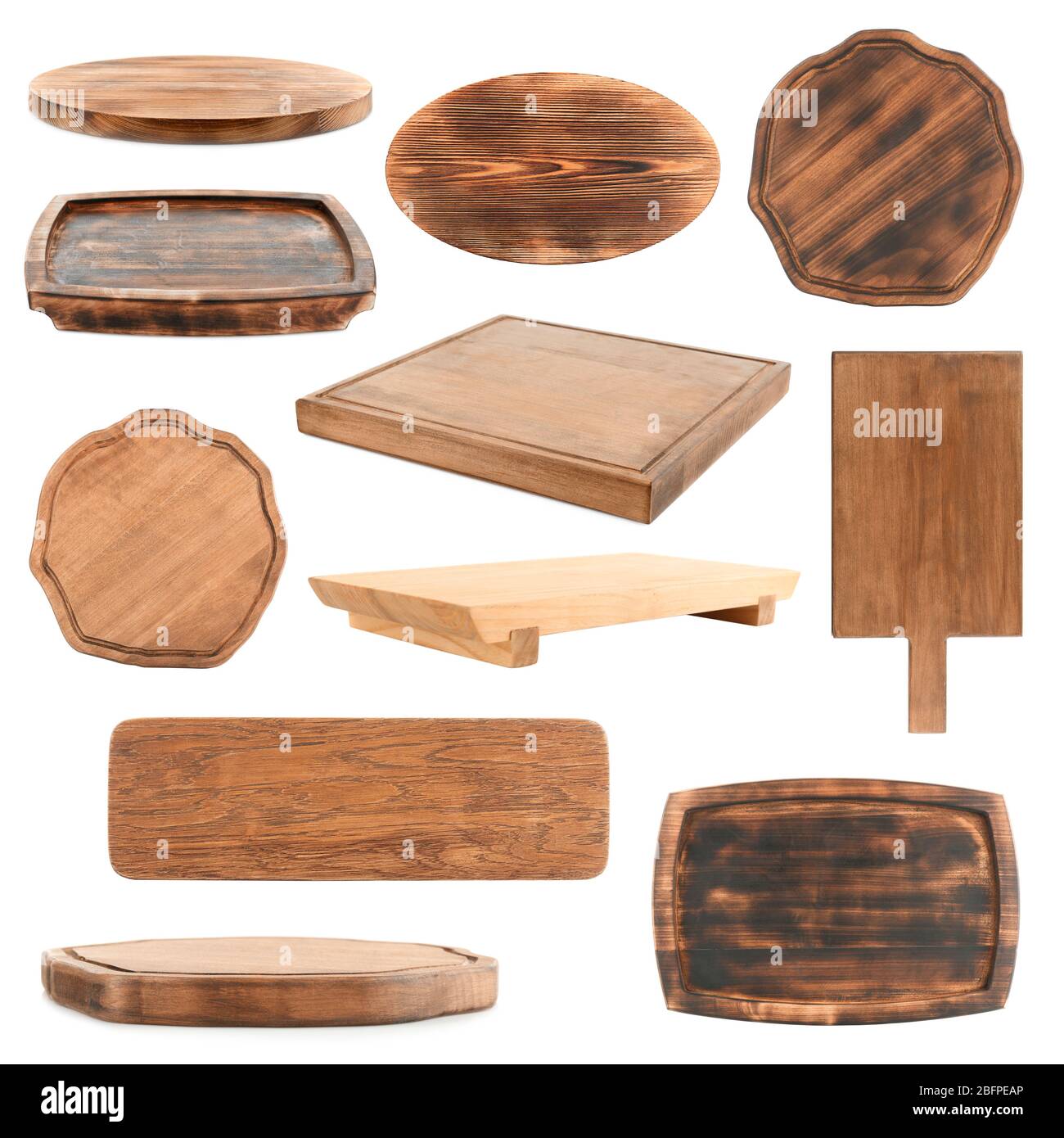 Set kitchen cutting boards Cut Out Stock Images & Pictures - Alamy