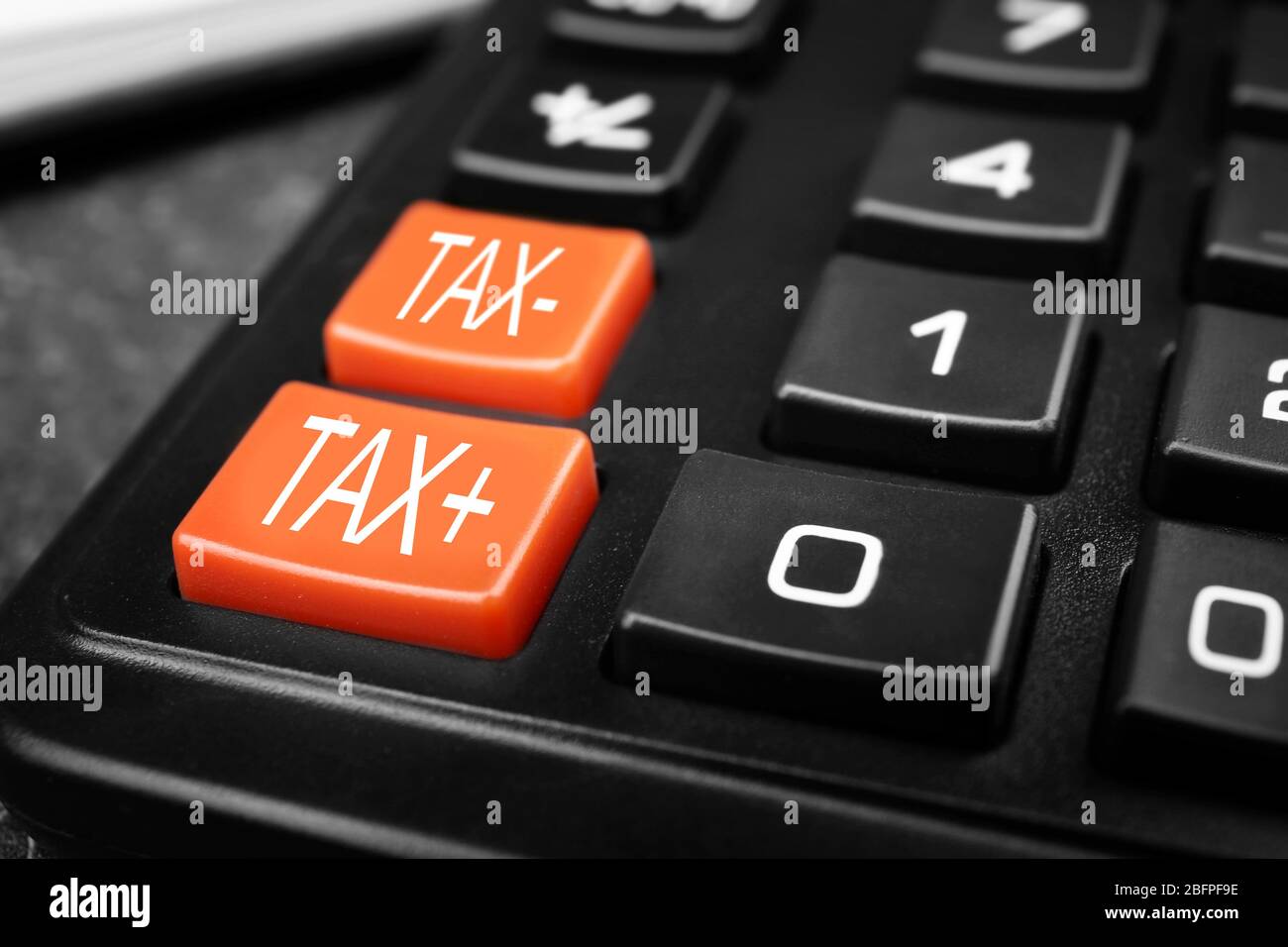Tax concept modern calculator hi-res stock photography and images - Alamy