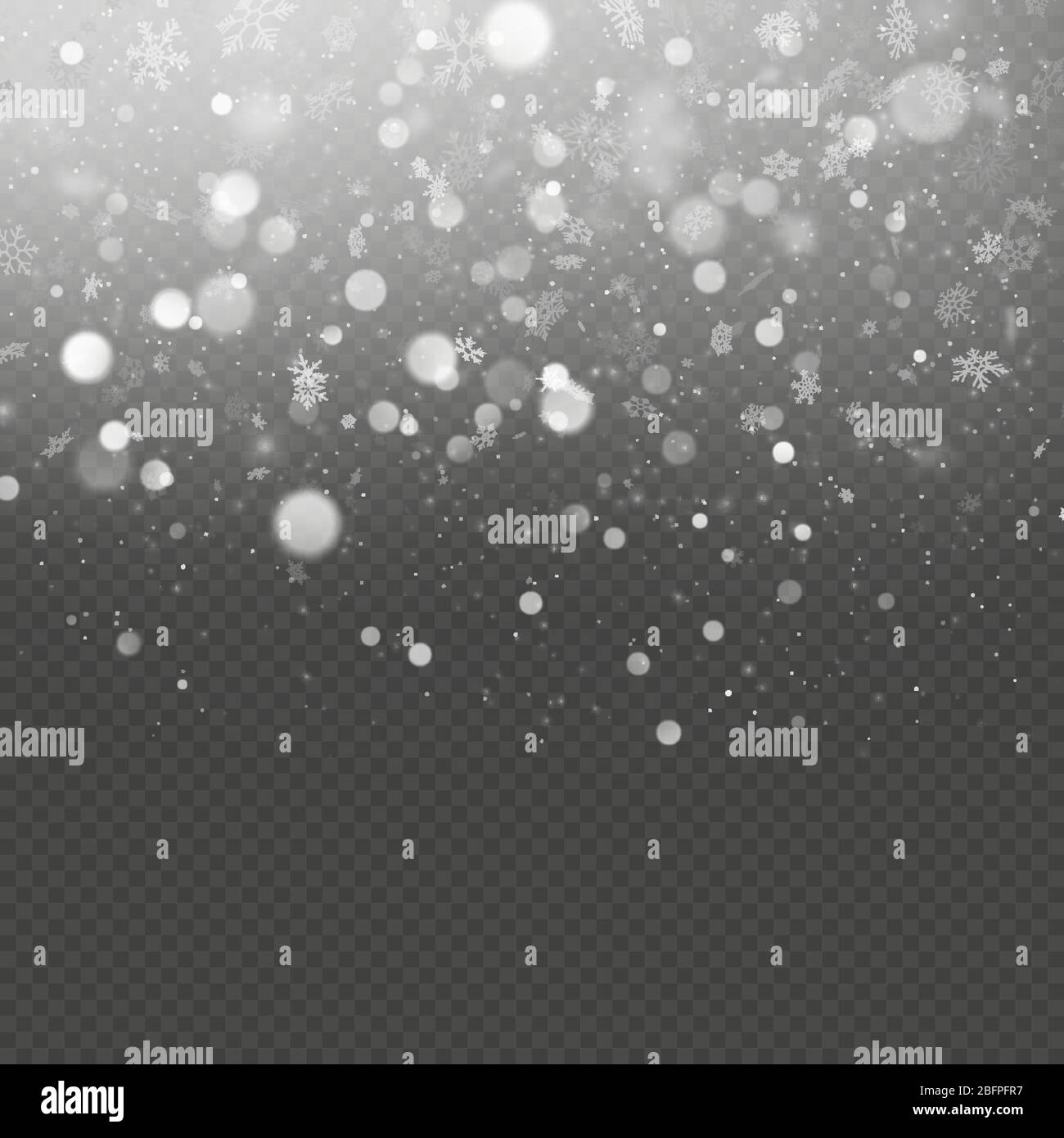 Christmas snow falling overlay effect. EPS 10 vector Stock Vector Image ...