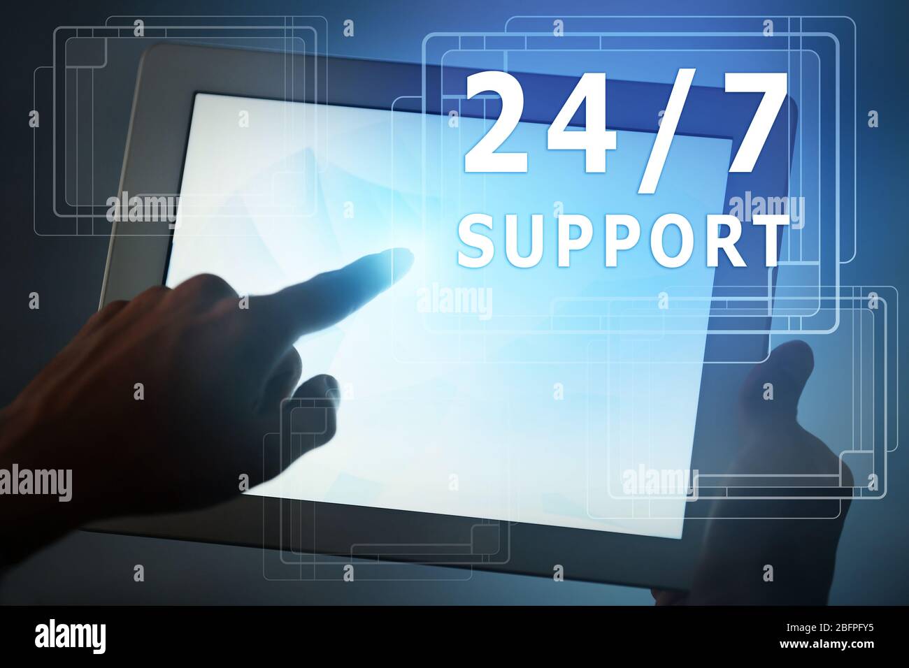 24 7 support concept hi-res stock photography and images - Alamy