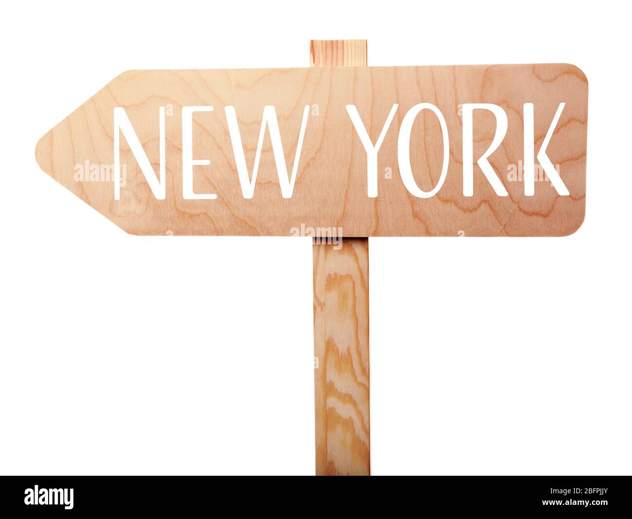 Direction sign to NEW YORK on white background. Travel USA concept ...