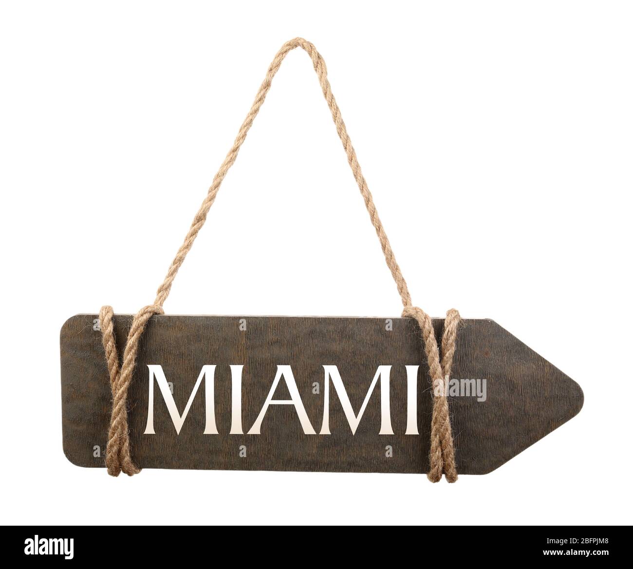 Direction sign to MIAMI on white background. Travel USA concept Stock ...