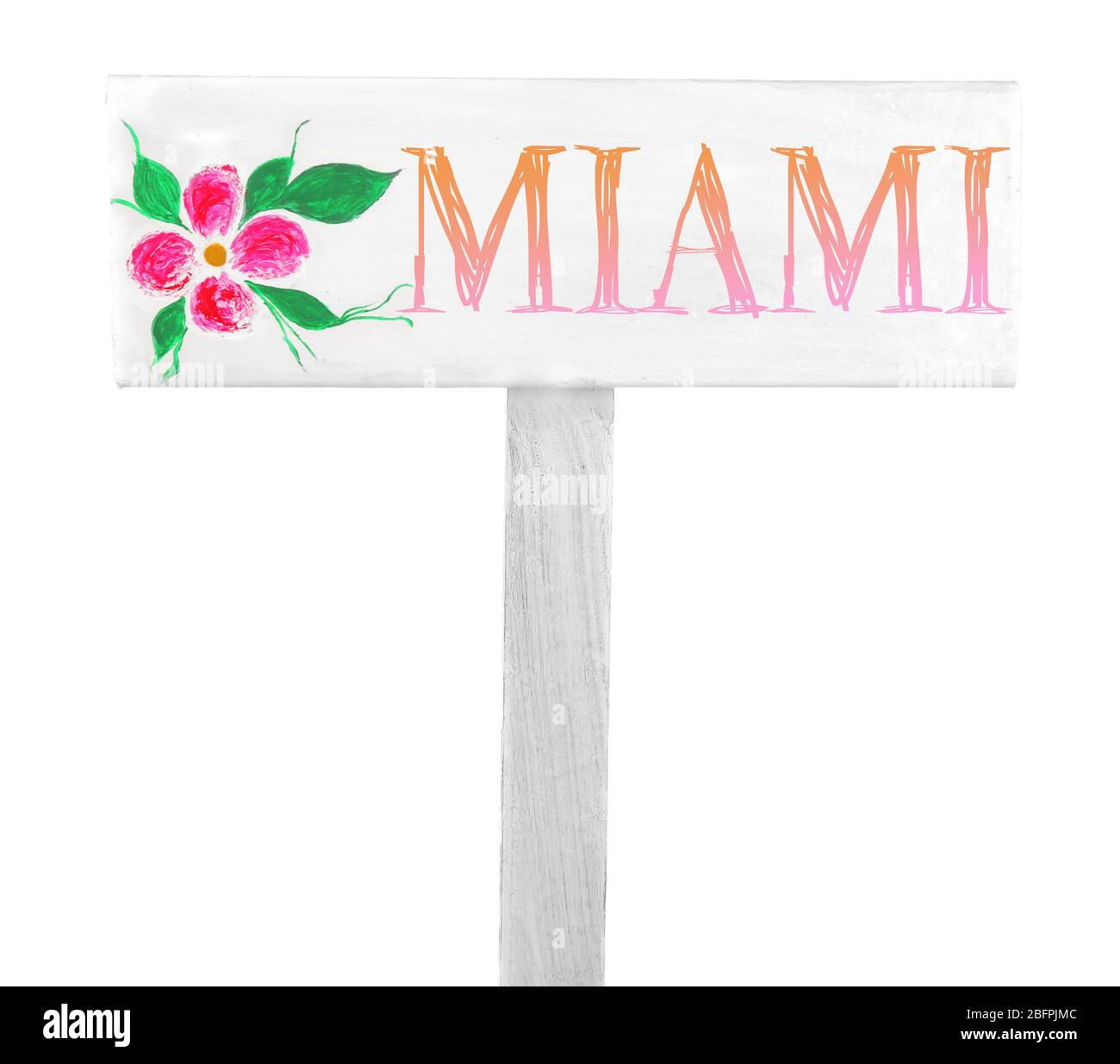 Direction sign to MIAMI on white background. Travel USA concept Stock ...