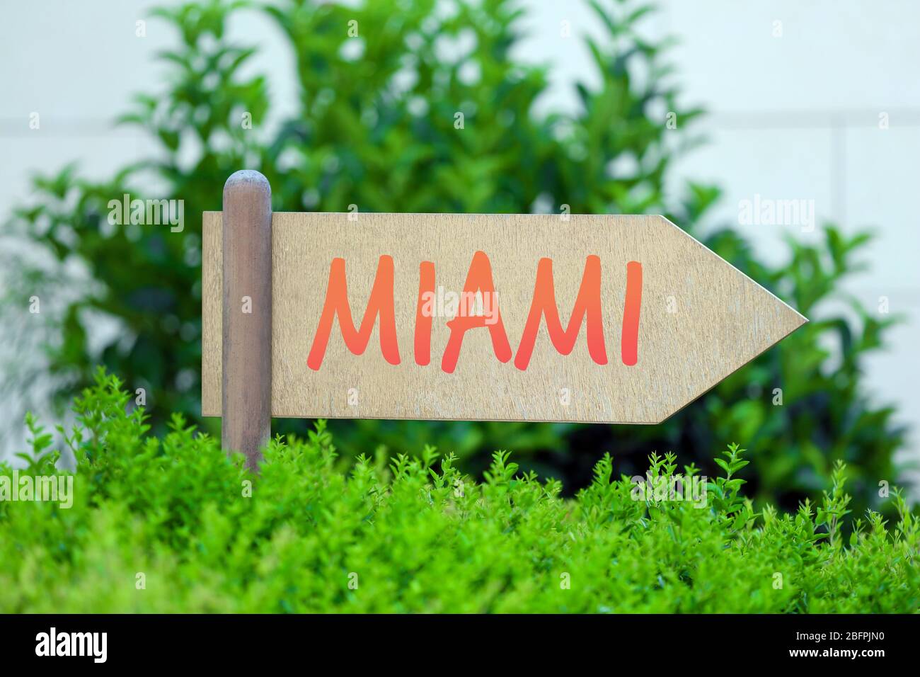 Miami beach florida door sign hi-res stock photography and images - Alamy