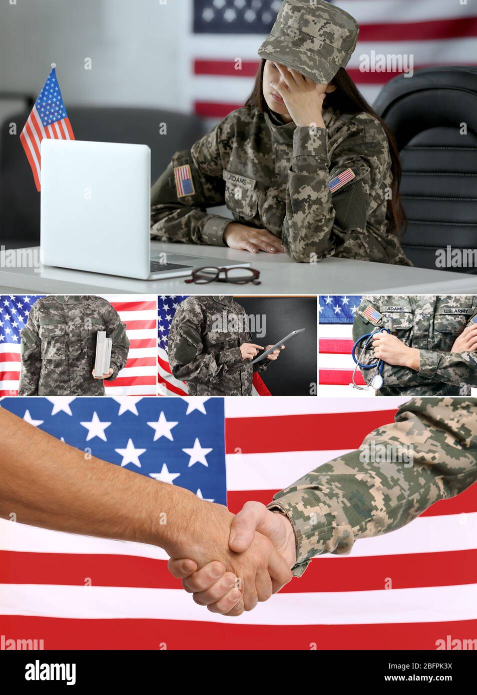 Collage for military service concept Stock Photo - Alamy