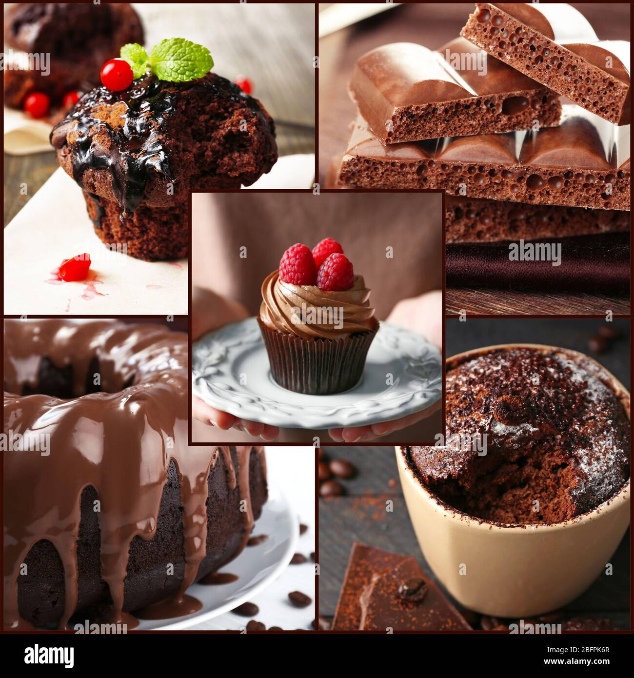 Collage of different chocolate desserts Stock Photo - Alamy