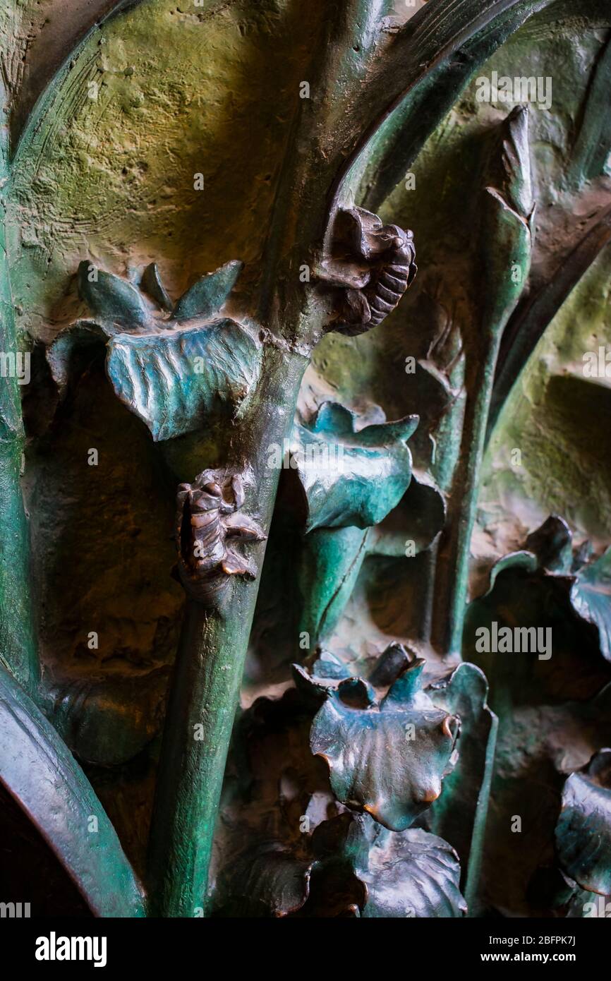 BARCELONA, SPAIN - 13 JANUARY 2018: Elements of insects, flowers, birds ...