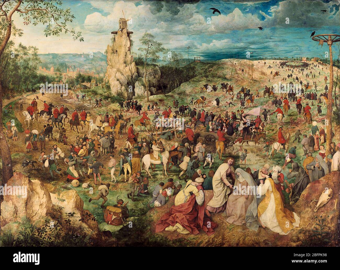 The Procession to Calvary, 1564, Bruegel's second largest painting at ...