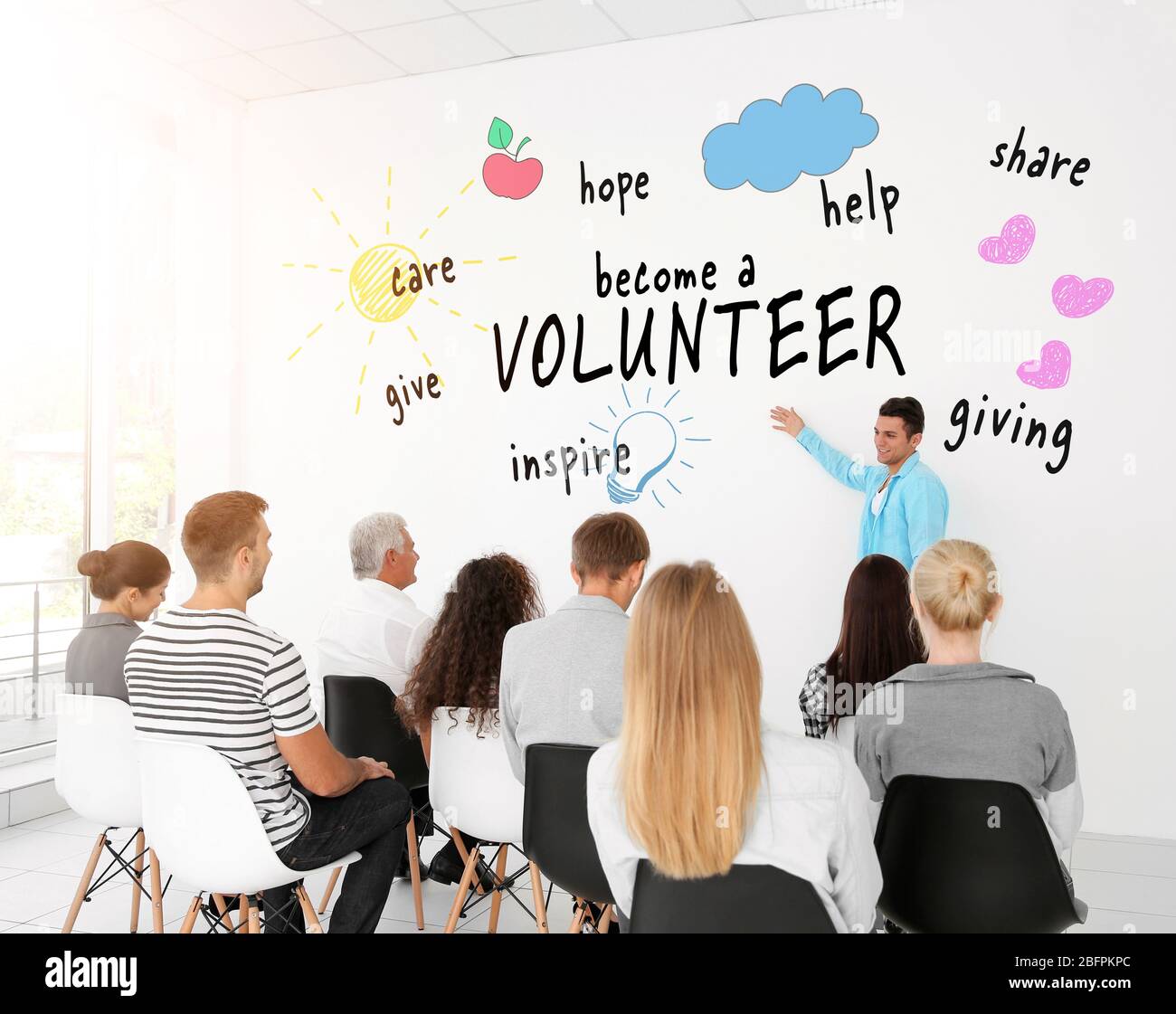 Participation concept volunteer team talking hi-res stock photography ...