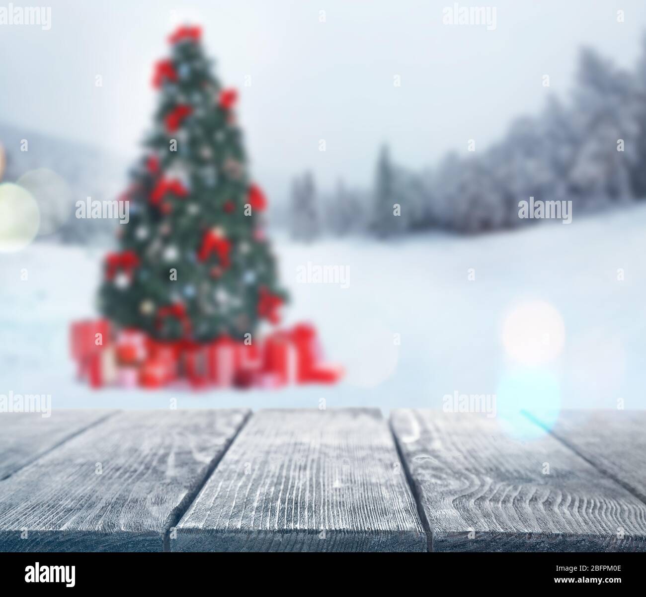 Decorated christmas tree in forest hi-res stock photography and images ...