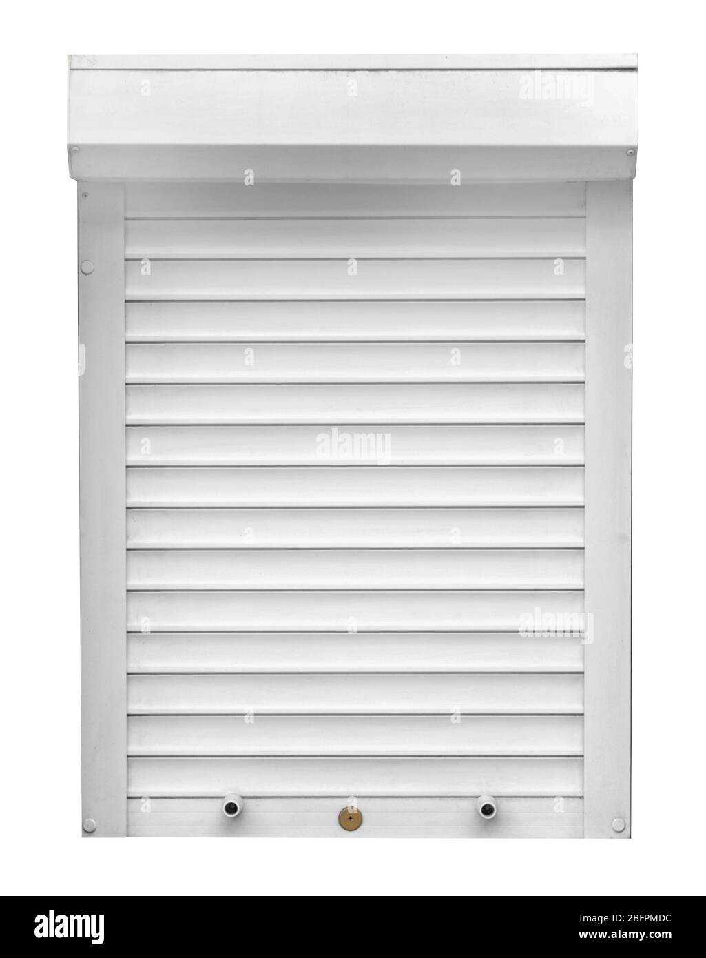 Window with roller shutters on white background Stock Photo - Alamy