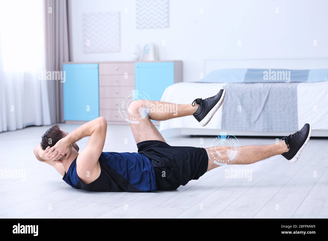 Man crunch legs hi-res stock photography and images - Alamy