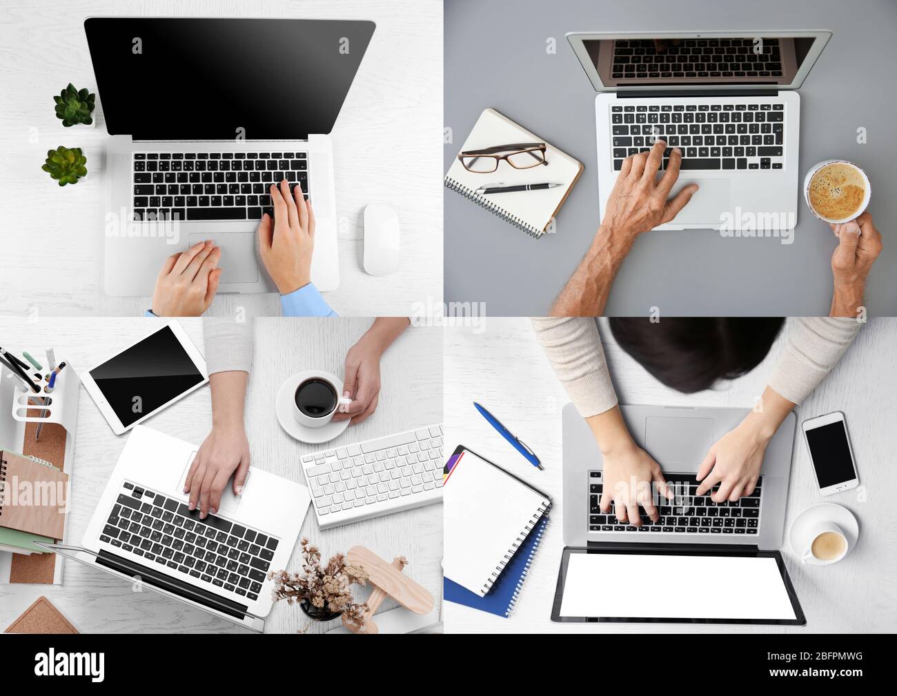 Network concept different laptops hi-res stock photography and images ...