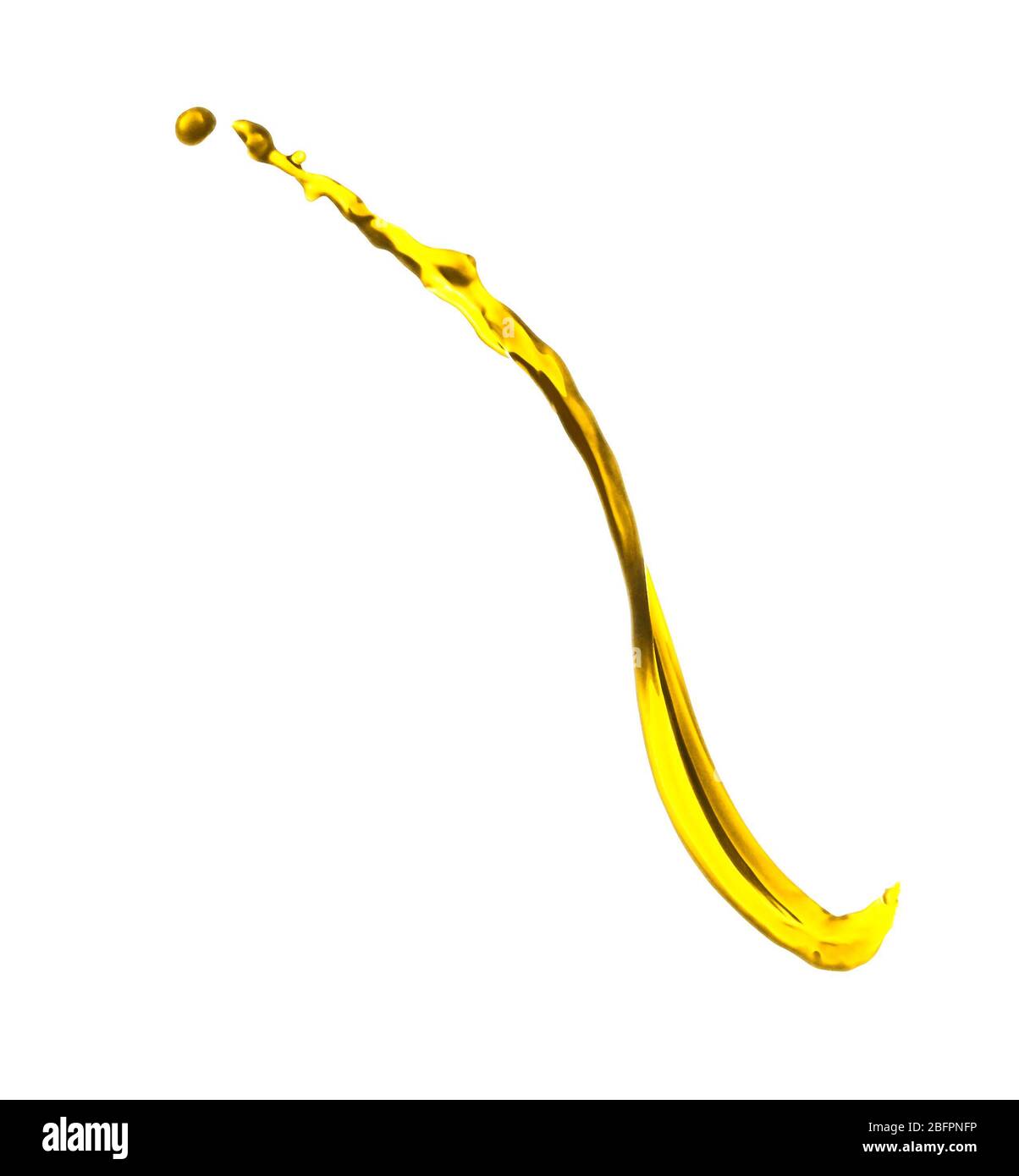 Cooking oil splash on white background Stock Photo - Alamy