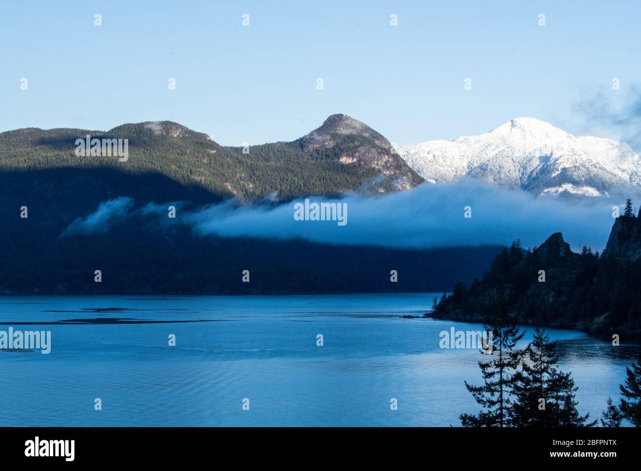 Sea To Sky Highway, Howe Sound BC #8069 Stock Photo - Alamy