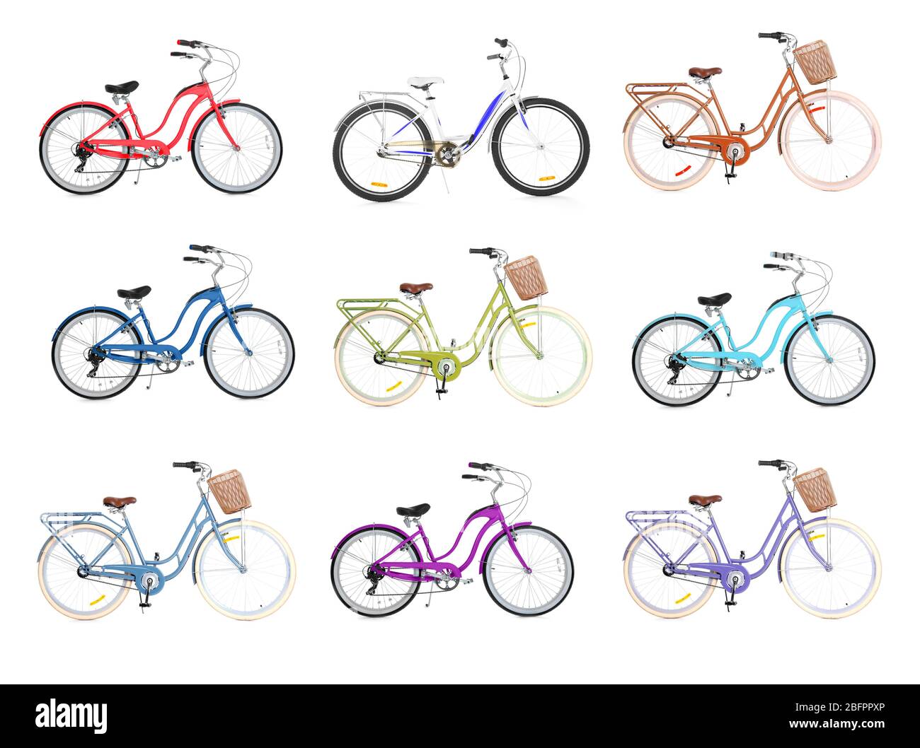 Two wheeled bicycles Cut Out Stock Images & Pictures - Alamy